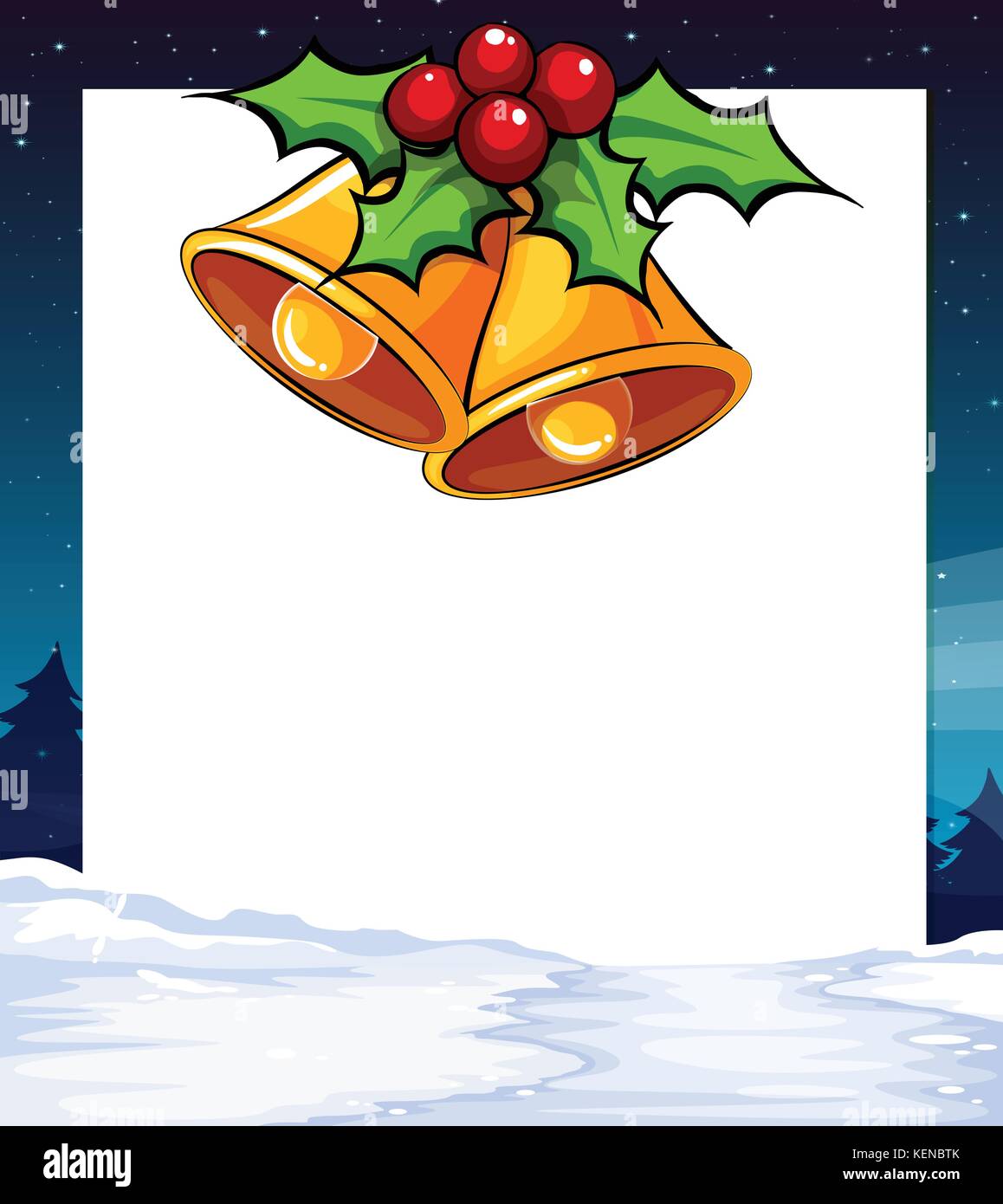 Illustration of a banner with mistletoe background Stock Vector Image ...