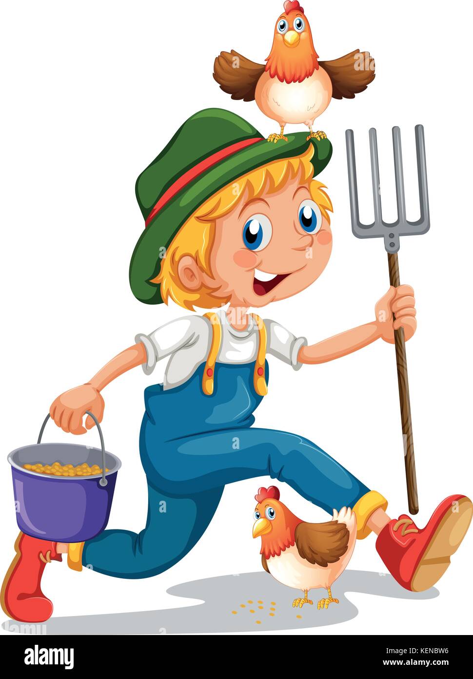 Child feeds a Stock Vector Images - Alamy