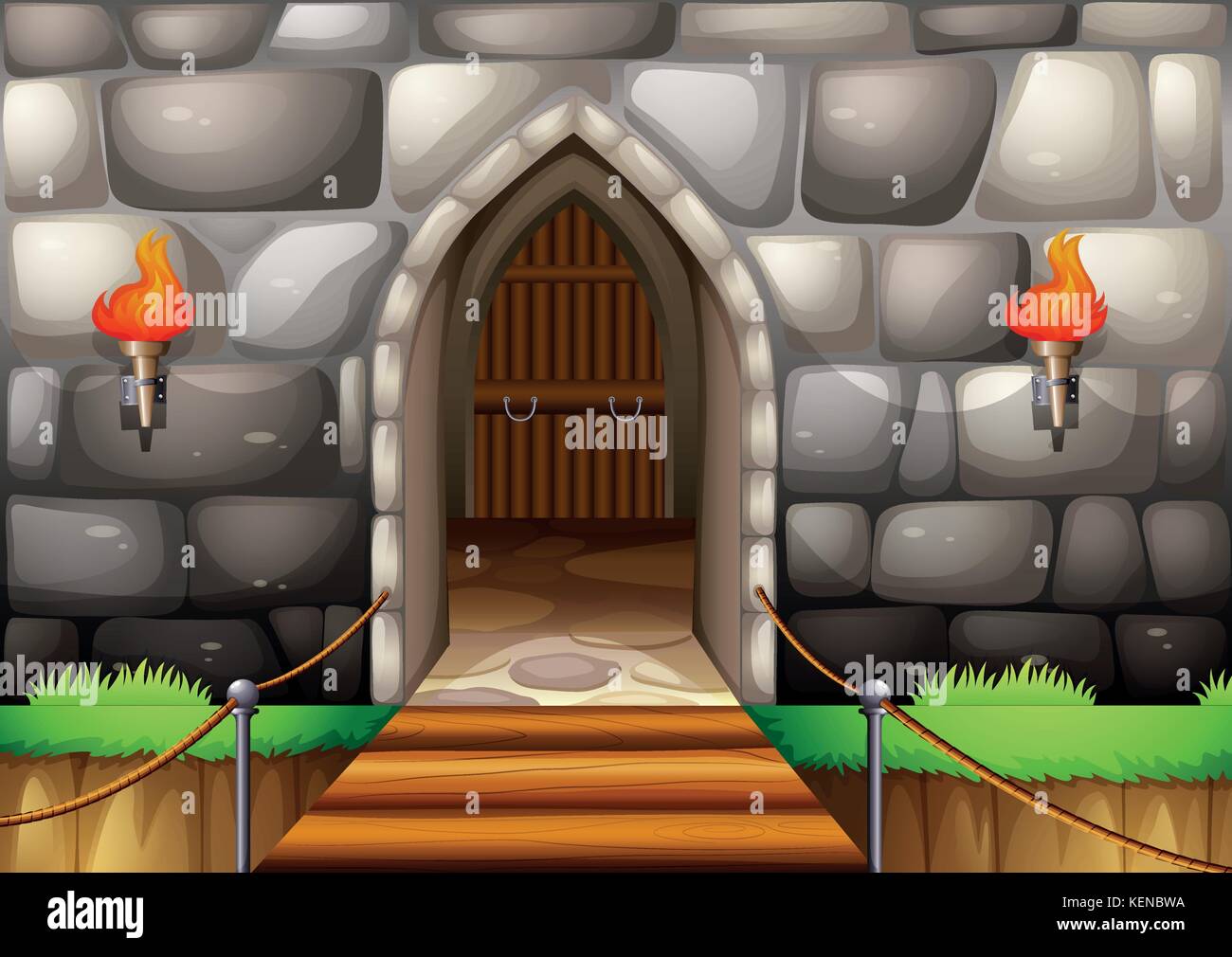 Gate to the castle Stock Vector Images - Alamy