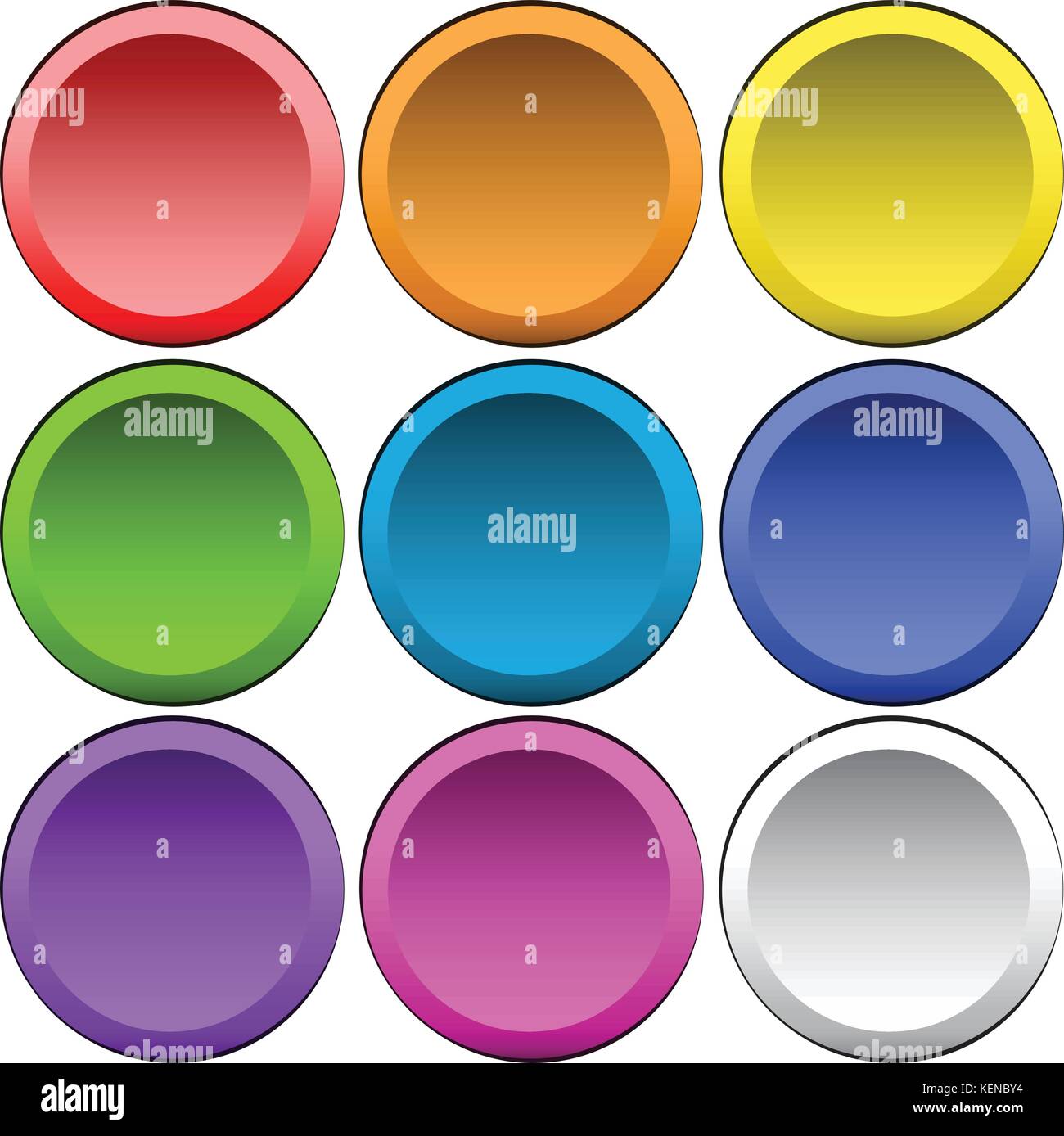 Illustration of different color buttons Stock Vector Image & Art - Alamy