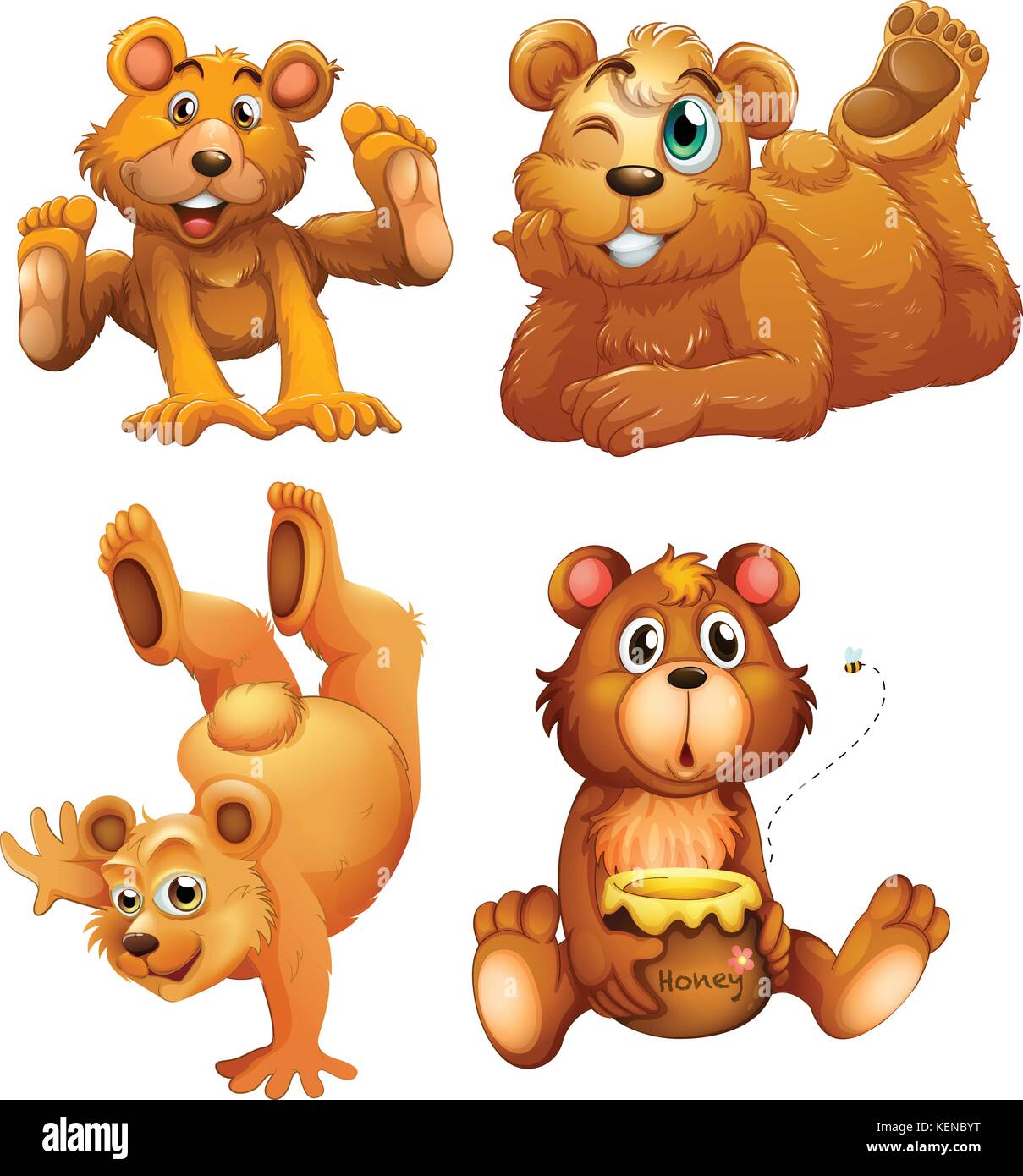 A group of bears Stock Vector Images - Alamy