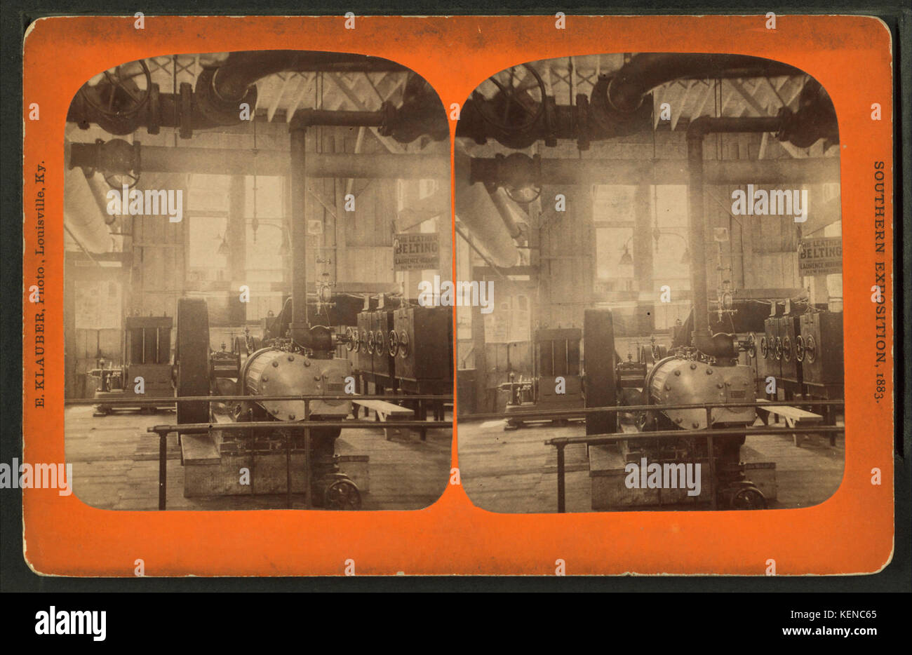 Southern Exposition, 1883 machinery exhibit, by E. Klauber Stock Photo ...