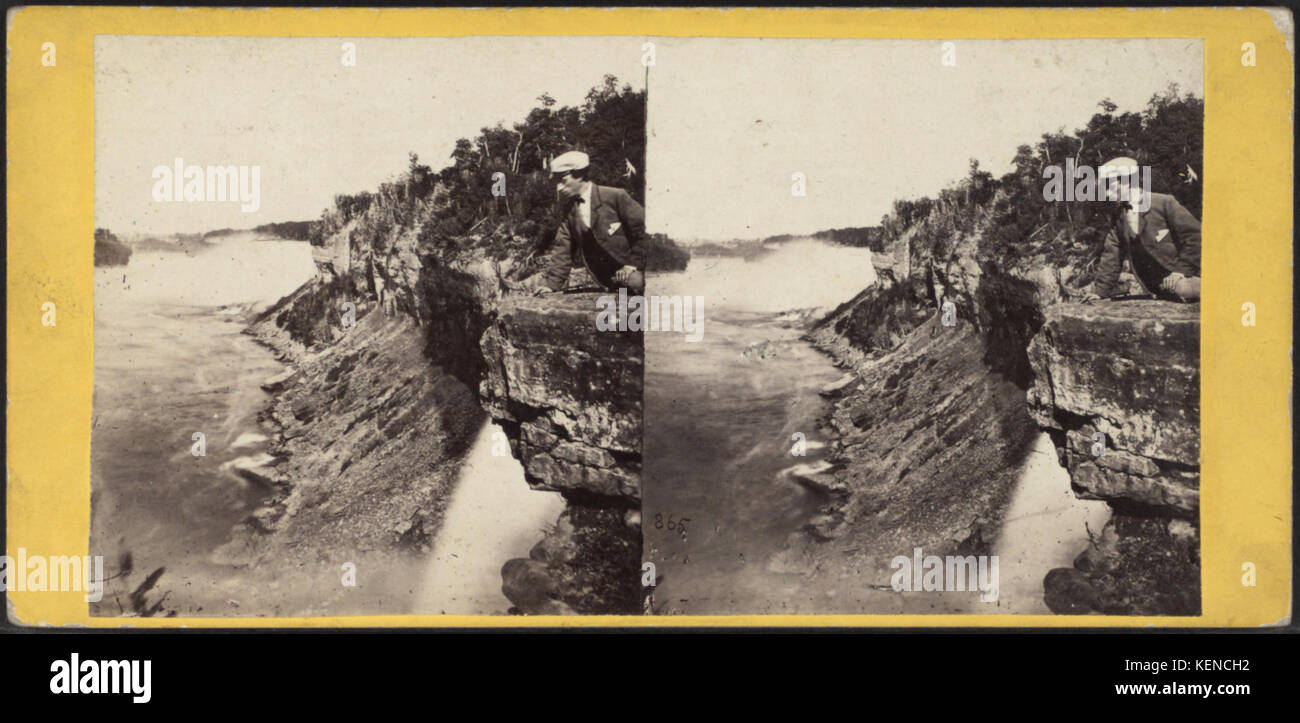 A stereoscopic photograph by E. & H.T. Anthony features a sightseer ...