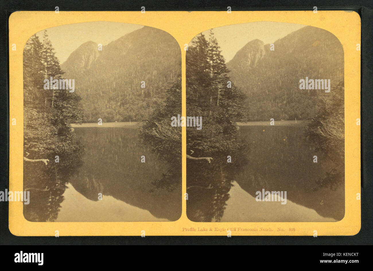 Profile Lake & Eagle Cliff, Franconia Notch, from Robert N. Dennis ...