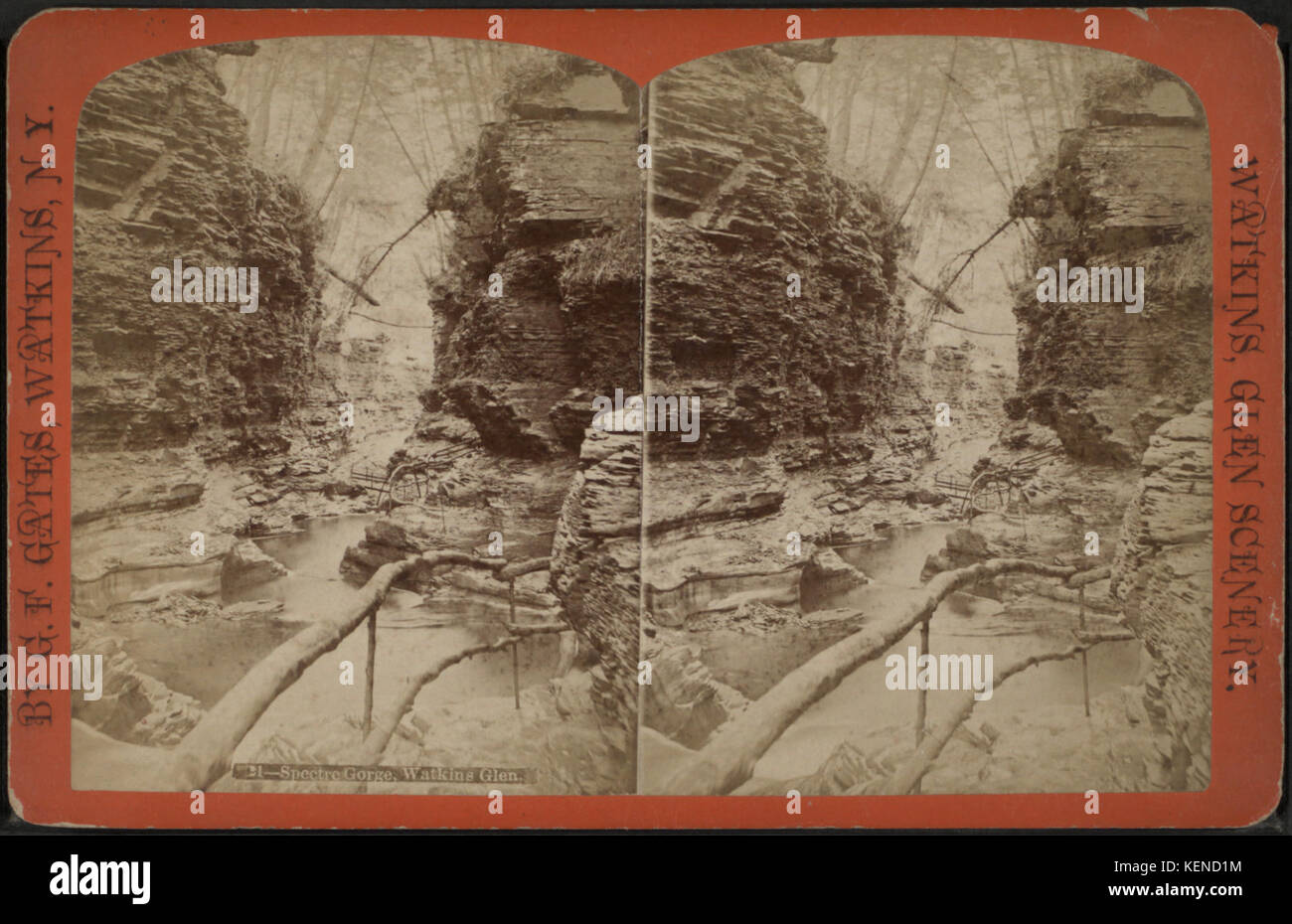 Spectre gorge, Watkins Glen, by Gates, G. F. (George F Stock Photo - Alamy