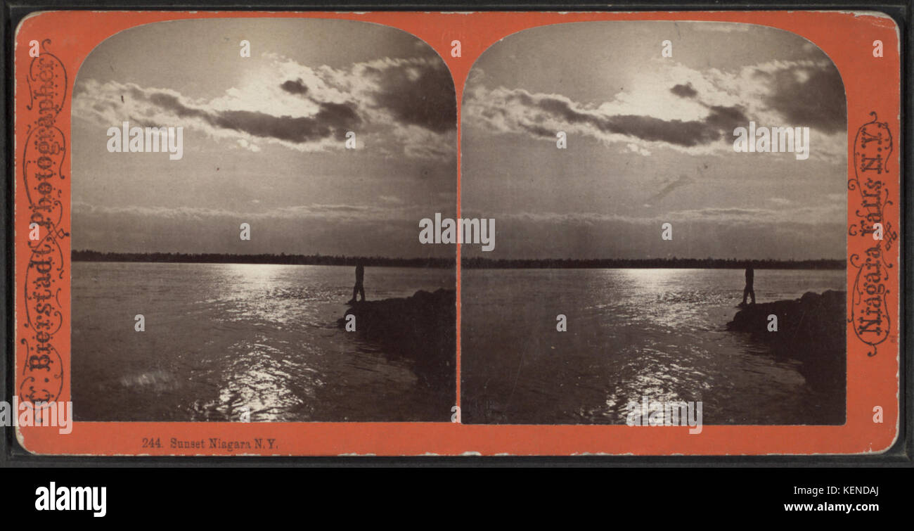 Sunset, Niagara, N.Y, from Robert N. Dennis collection of stereoscopic ...
