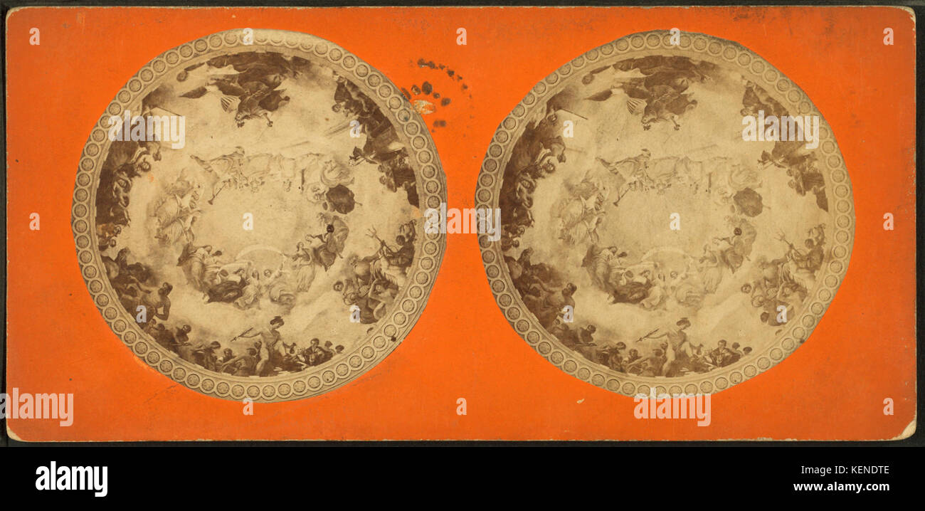 The apotheosis of George Washington by Constantino Brumidi in the dome ...