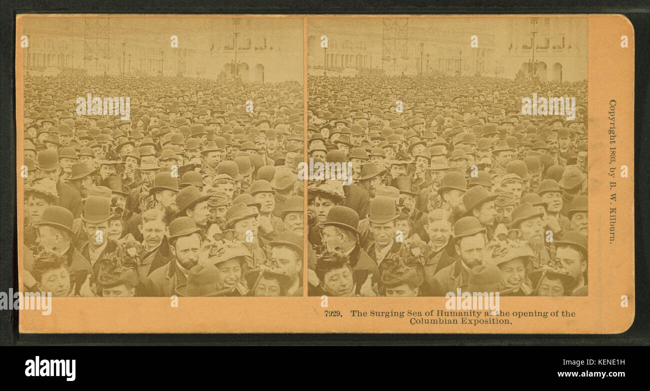This photograph captures the large crowd at the opening of the 1893 ...