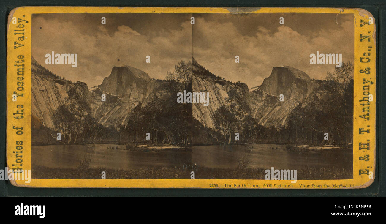 The South Dome, 6000 feet high. View from the Merced River, by E. & H.T ...