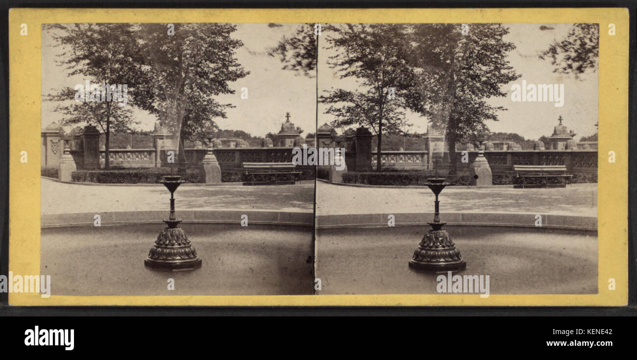 This photograph by E. & H.T. Anthony captures a fountain located on the ...