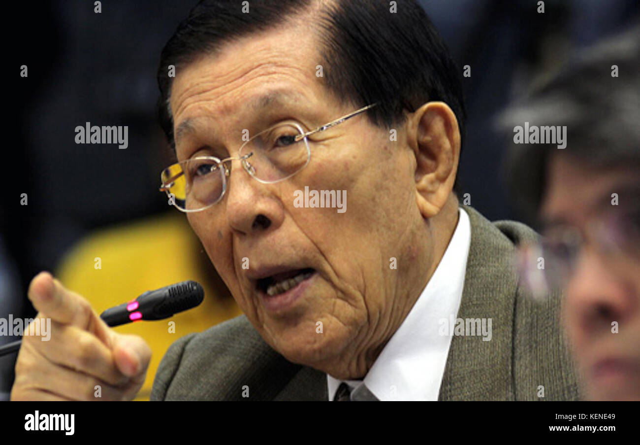 Juan Ponce Enrile 121712 Stock Photo - Alamy