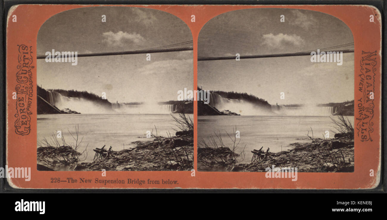 The new suspension bridge from below, by Curtis, George E., d. 1910 ...