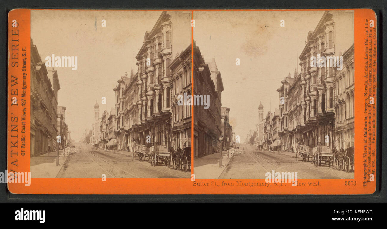 Sutter Street, from Montgomery, S.F. View west, from Robert N. Dennis ...