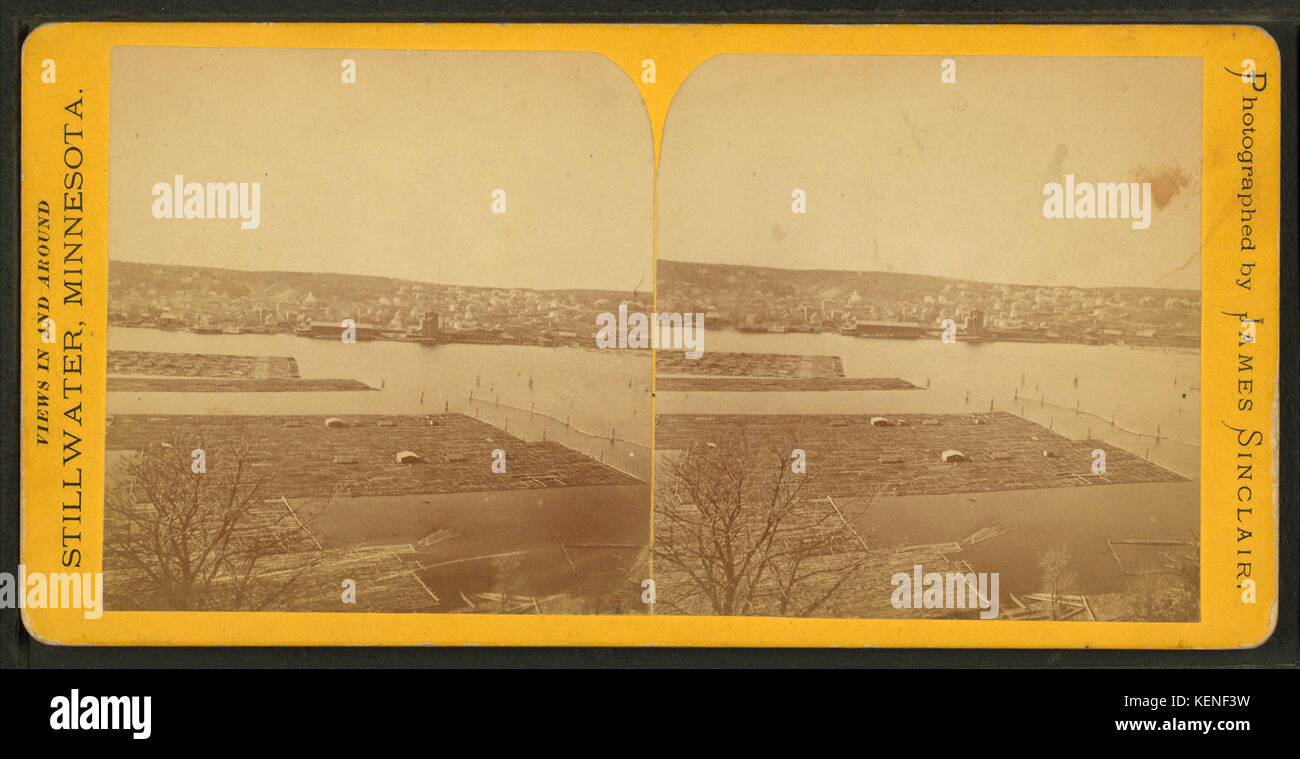 View of the St. Croix river at Stillwater, by James Sinclair Stock ...