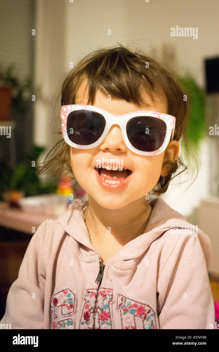 A girl with sunglasses Stock Photo - Alamy