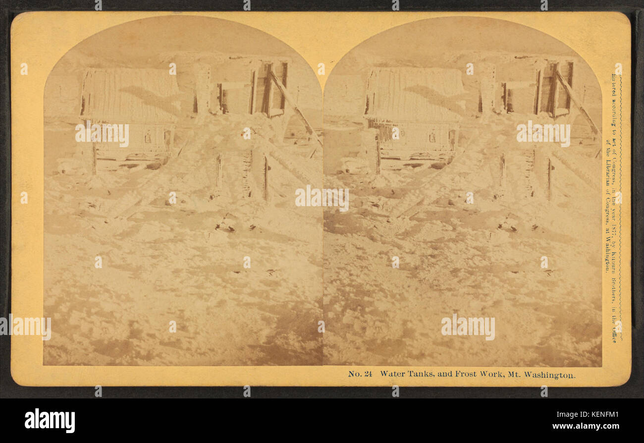 Water Tanks and Frost Work, Mt. Washington, by Kilburn Brothers Stock ...