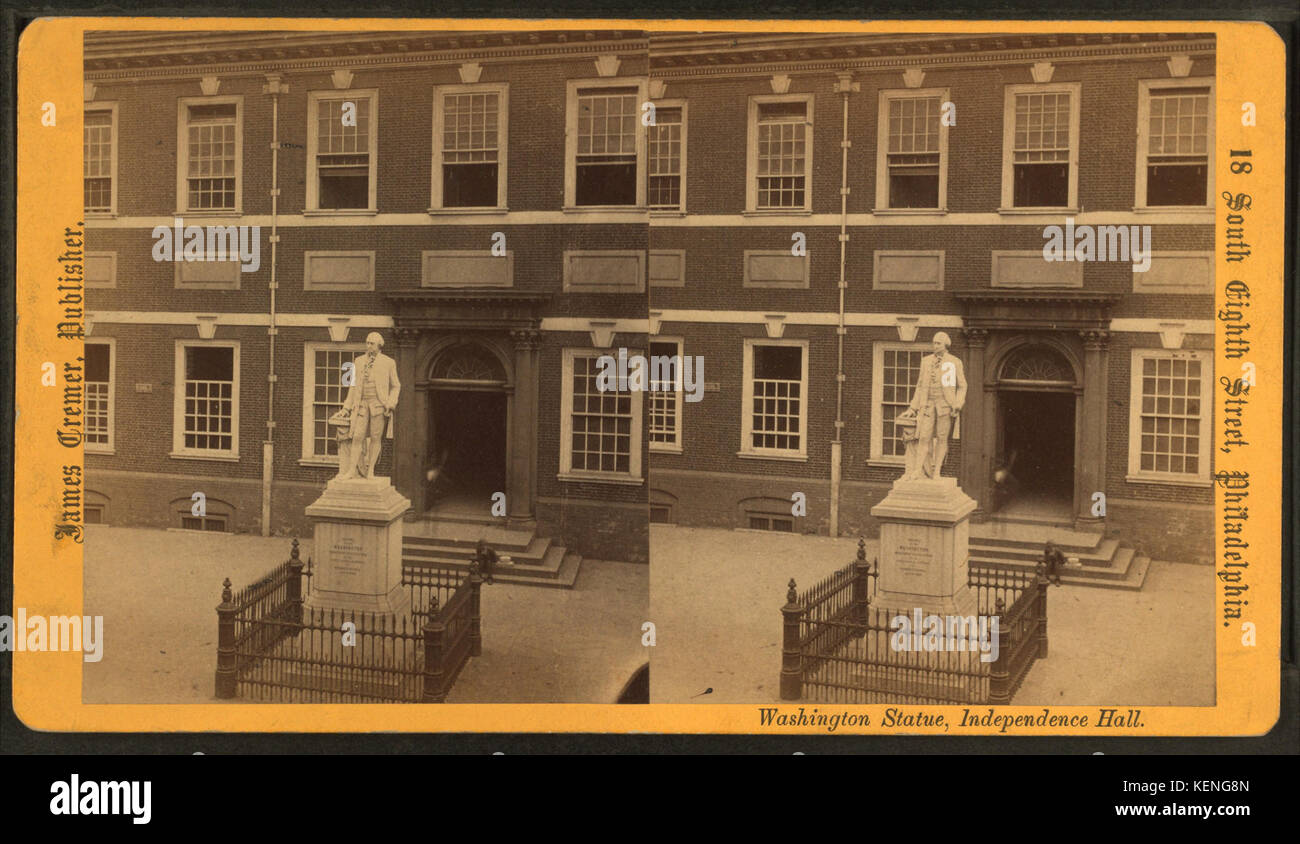 Washington statue, Independence Hall, by Cremer, James, 1821 1893 2 ...