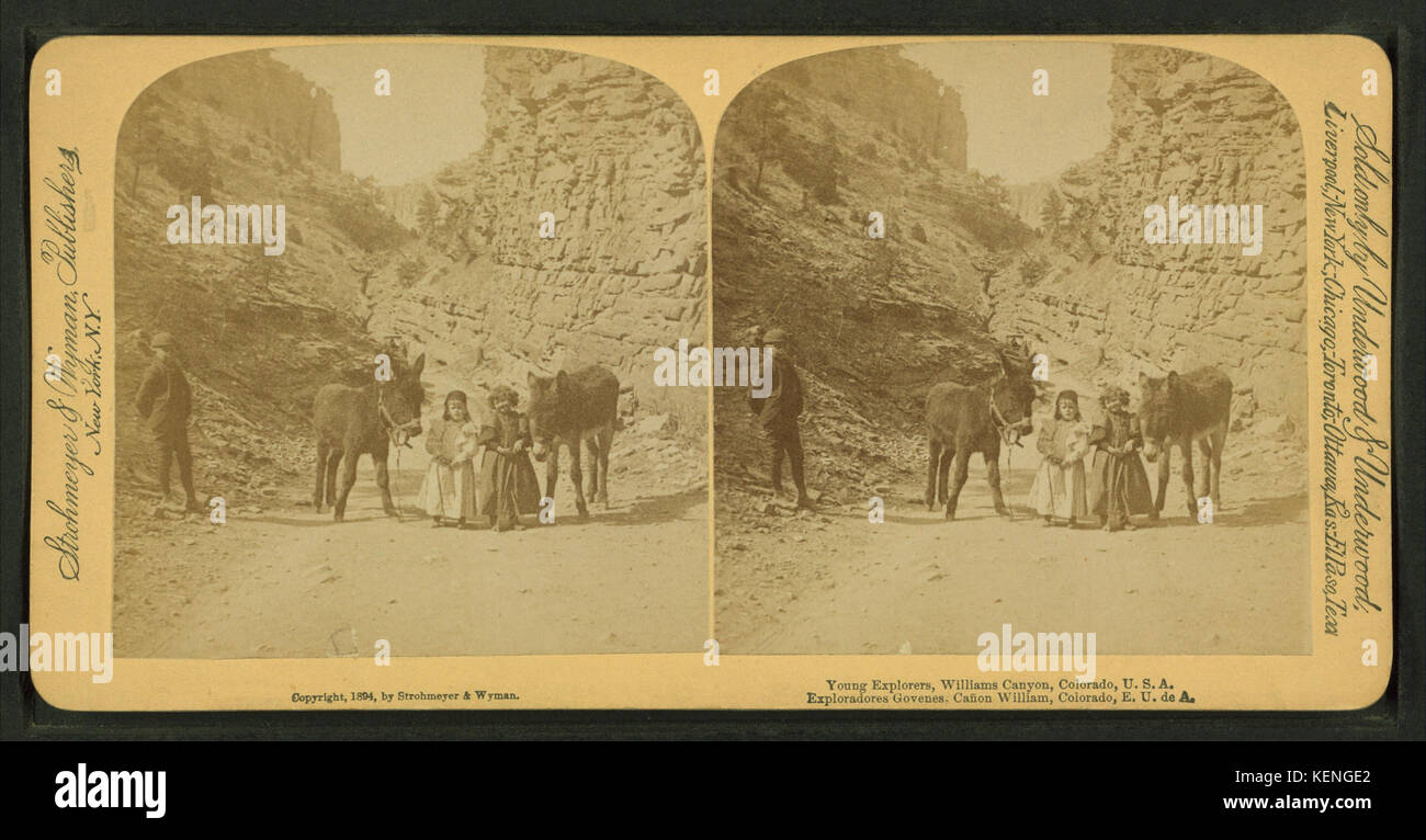 Young explorers, Williams Canyon, Colorado, from Robert N. Dennis ...