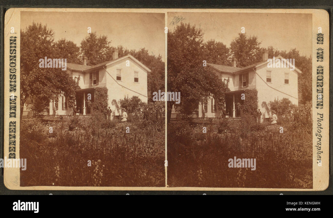 View of a home and garden, Beaver Dam, Wisconsin, by Horton, G. W ...