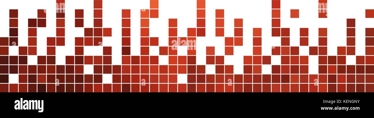abstract vector square pixel mosaic background - red Stock Vector Image ...