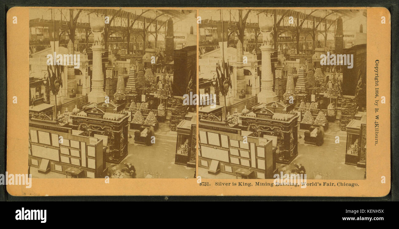 Silver is king, Mining building, World's Fair, Chicago, by Kilburn, B ...