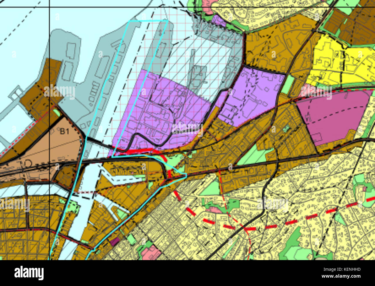 Trondheim section of area development plan Stock Photo - Alamy
