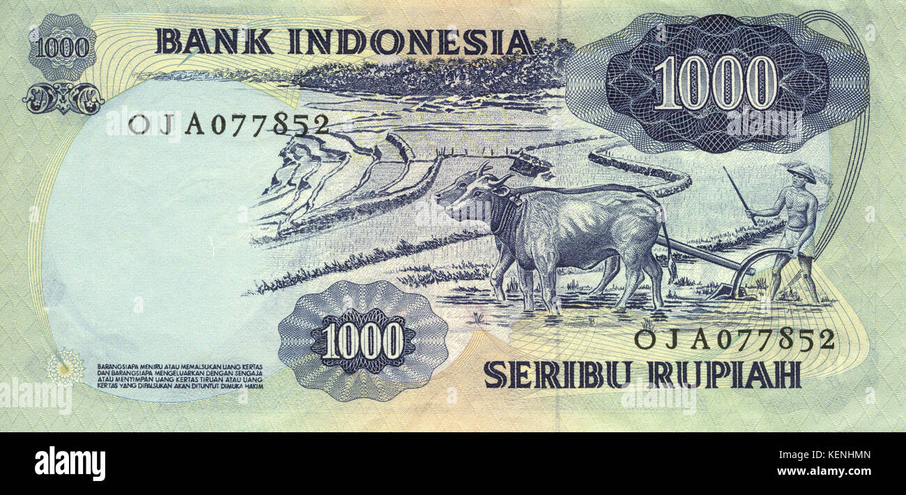 1000 Roupies indonesie verso Stock Photo - Alamy