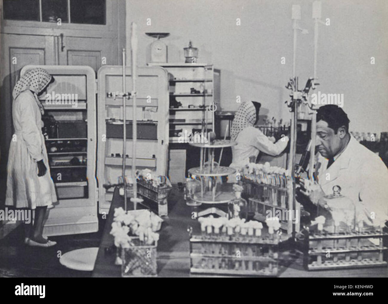 1960s Afghanistan Laboratory at the Vaccine Research Center Stock Photo ...