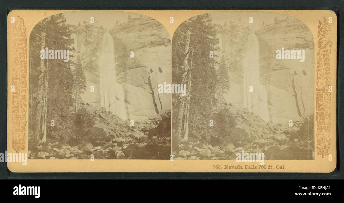 Nevada Falls, 700 feet, Cal, by Littleton View Co Stock Photo - Alamy