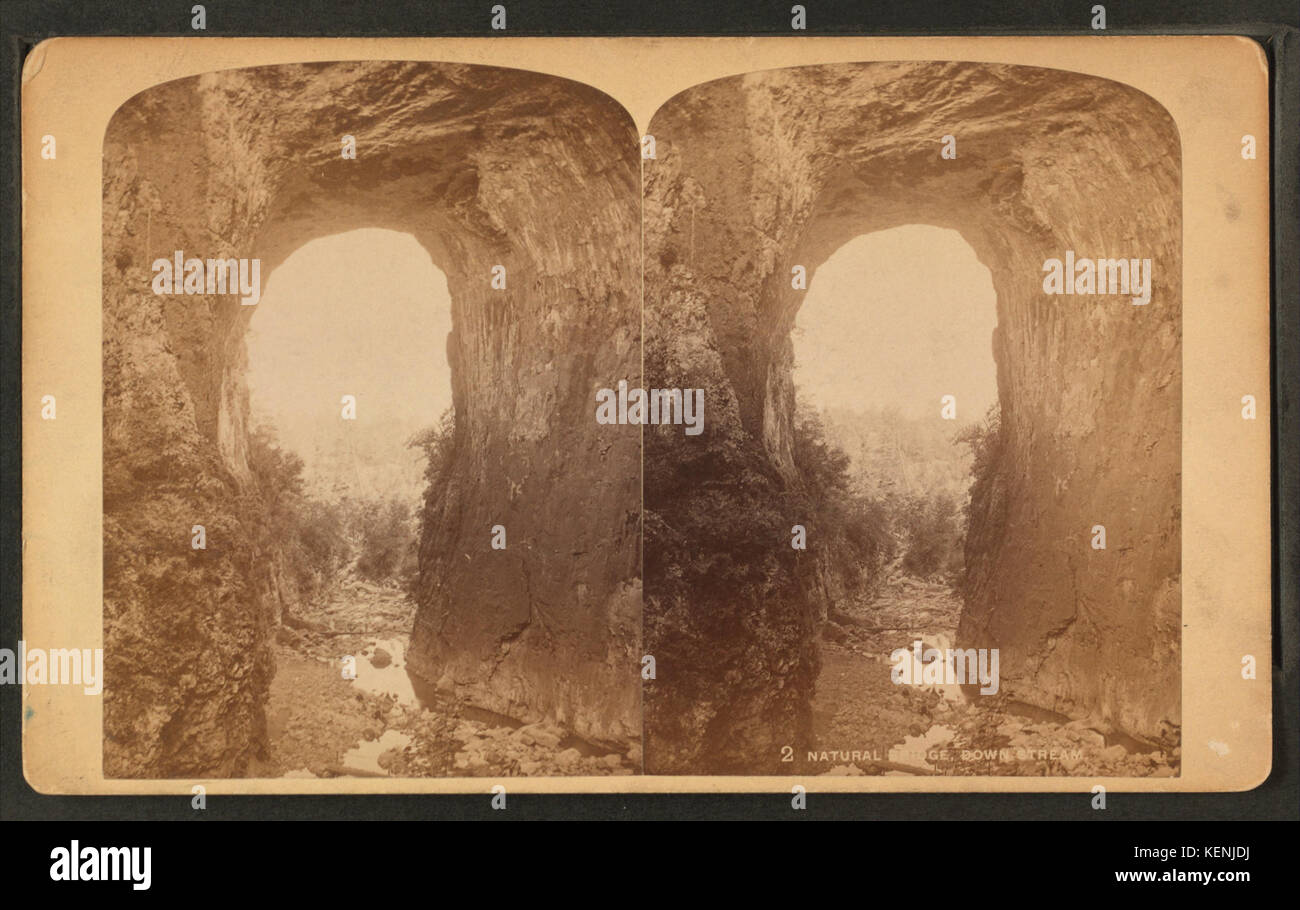 Natural Bridge, down stream, by C. H. James Stock Photo - Alamy