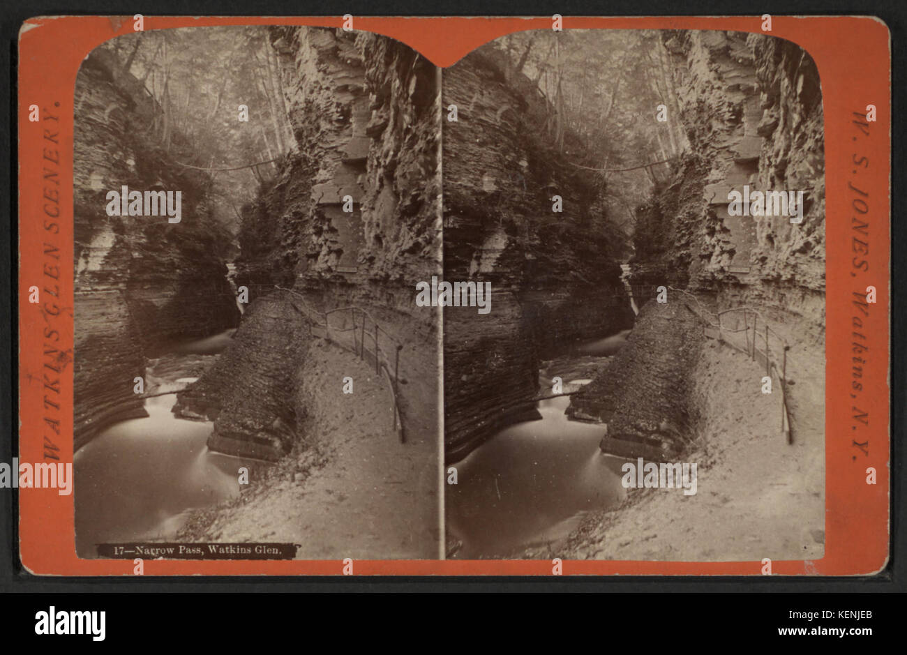 Narrow Pass, Watkins Glen, by W. S. Jones Stock Photo - Alamy