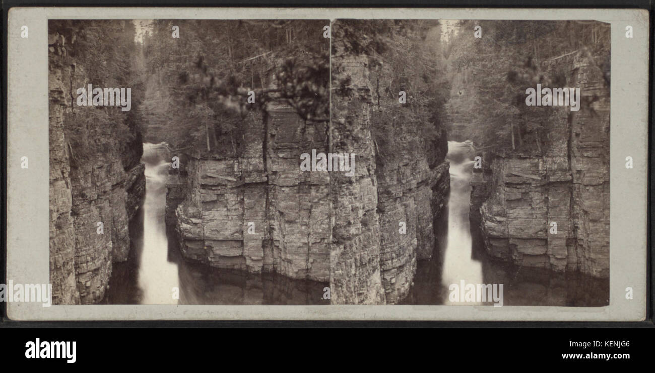 Near the lower end of the Big Chasm of the Au Sable, looking up stream ...