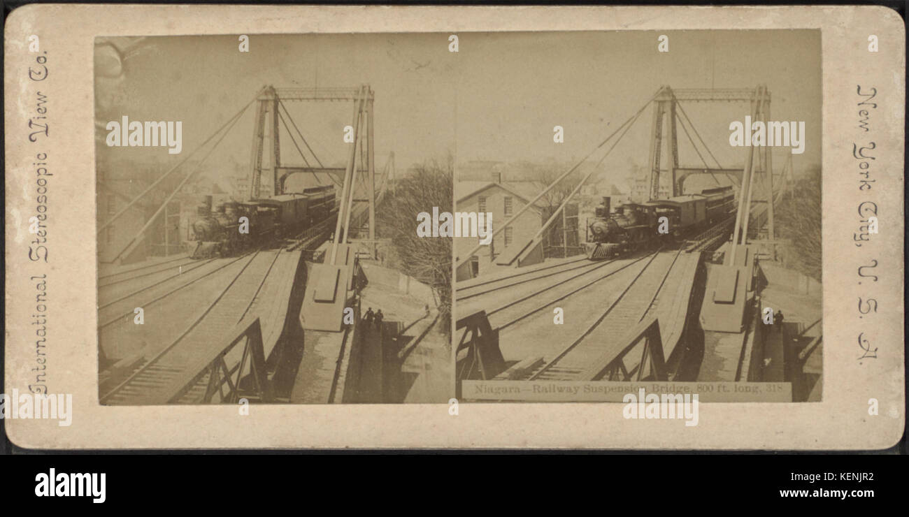 Niagara, railway suspension bridge, 800 ft. long, from Robert N. Dennis ...
