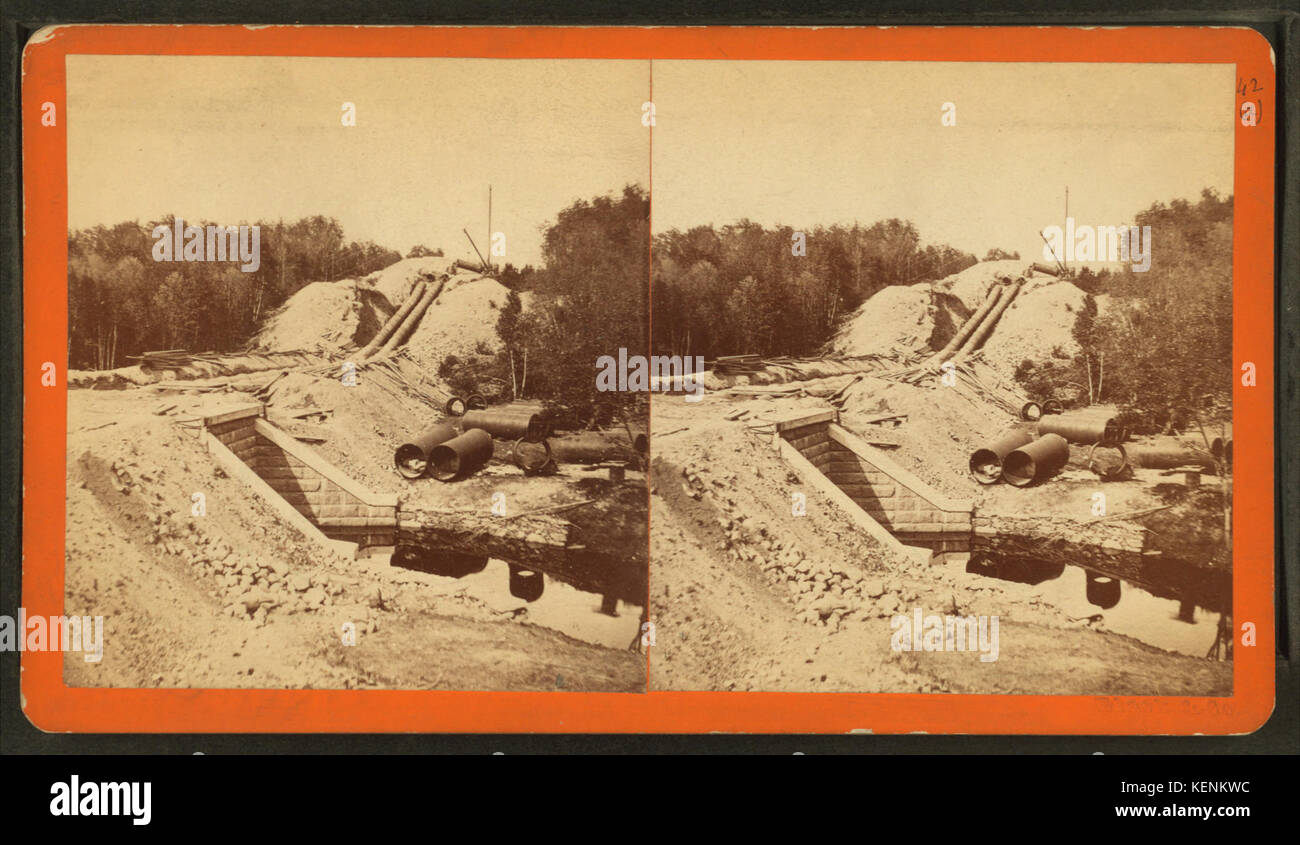 Rosemary siphon, looking east, June 1877, from Robert N. Dennis ...