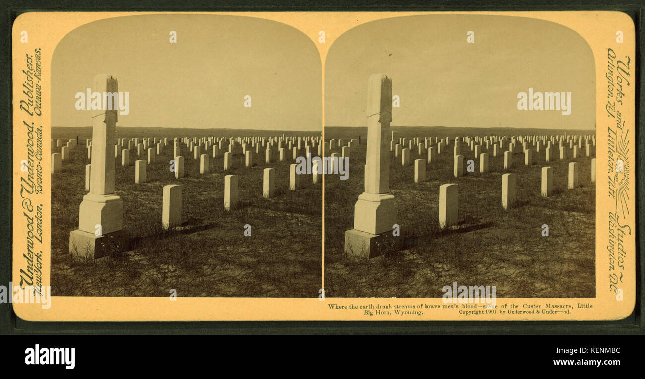 Scene of the Custer Massacre, Little Big Horn, Wyoming, from Robert N ...