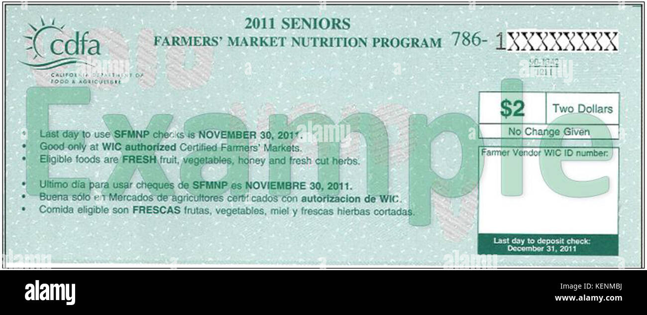 SFMNP Check (Example Stock Photo - Alamy