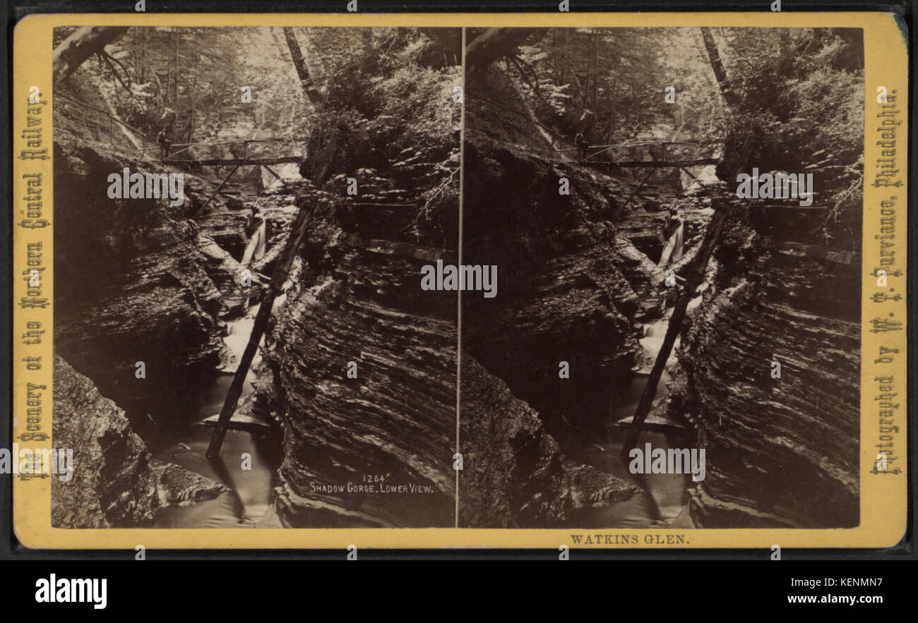 Shadow gorge, lower view, Watkins Glen, by Purviance, W. T. (William T ...