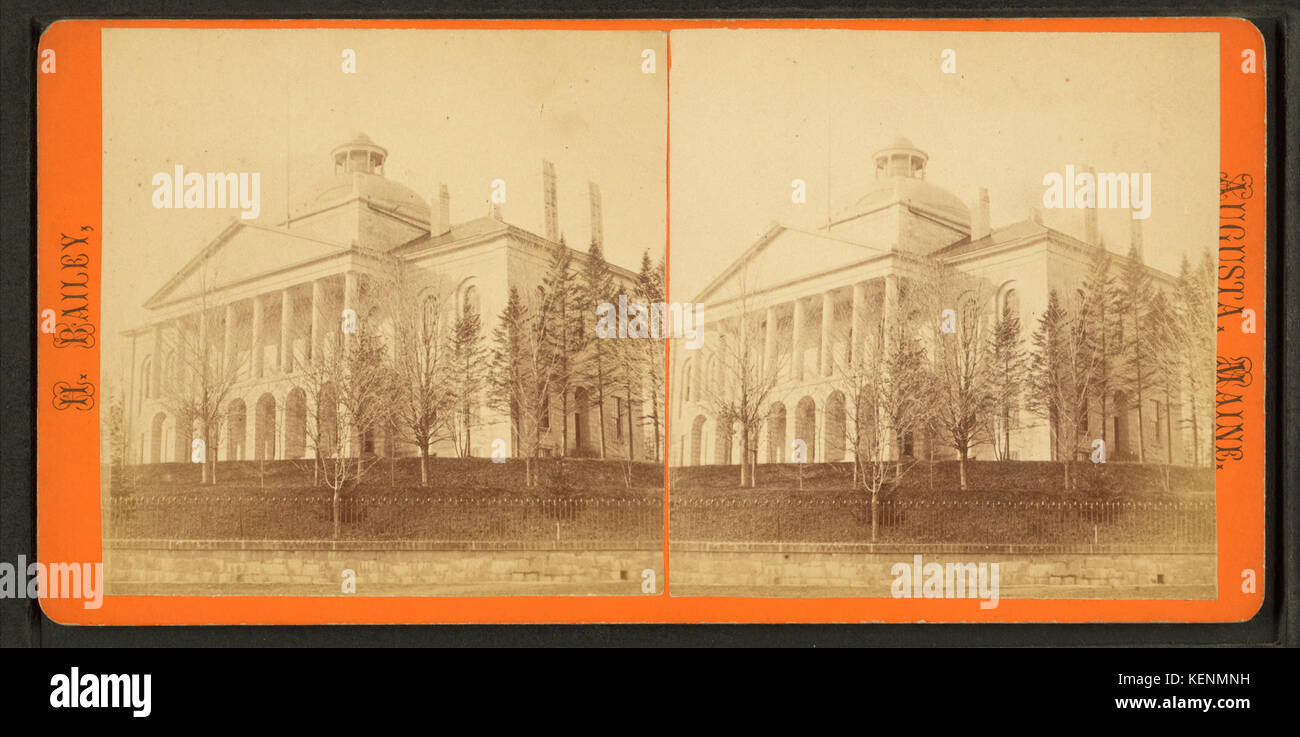 Maine state house illustration hi-res stock photography and images - Alamy