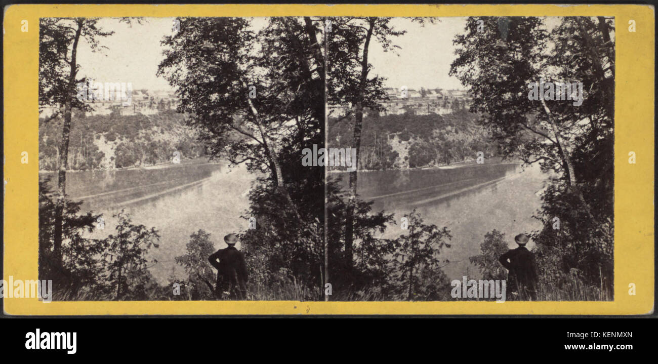 Sightseer standing at riverside, by E. & H.T. Anthony (Firm Stock Photo ...