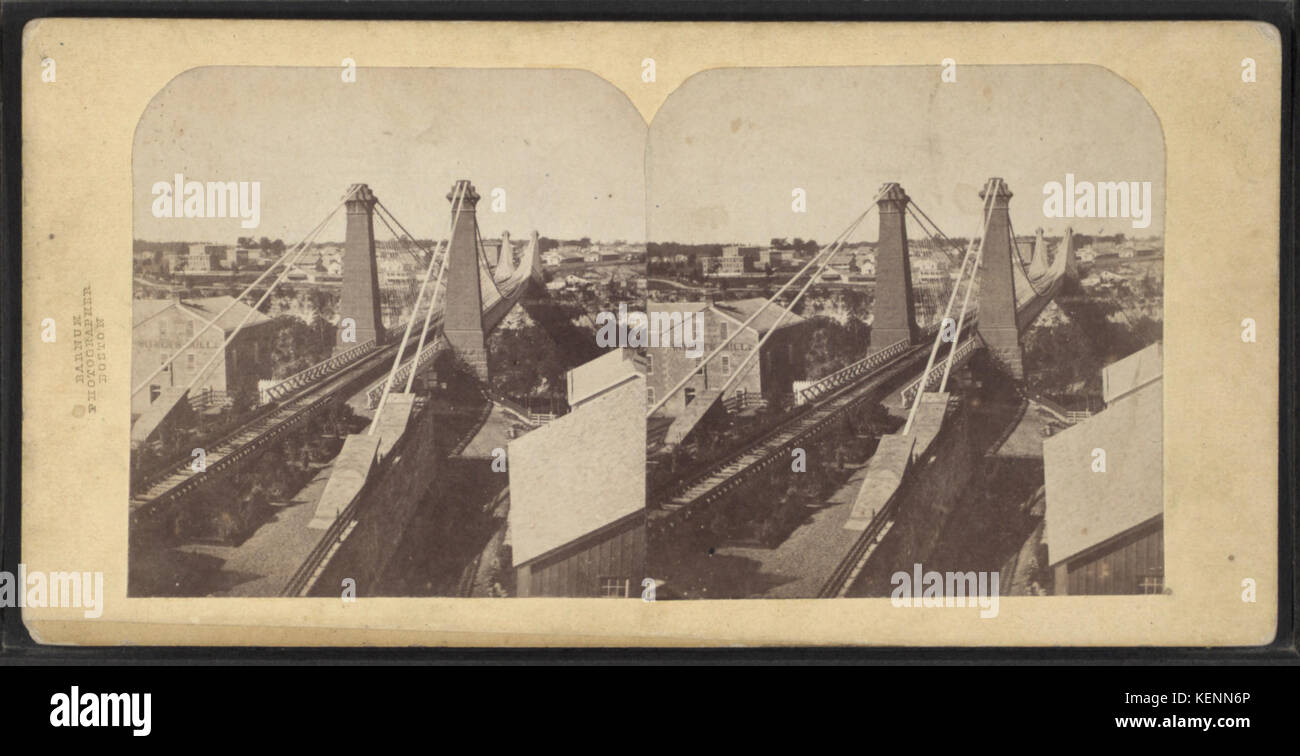 Suspension Bridge, by Deloss Barnum 3 Stock Photo - Alamy