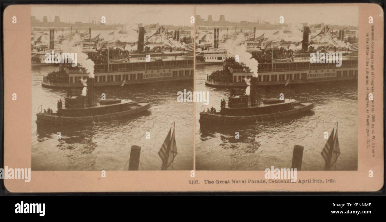 The Great Naval Parade, Centennial. April 28th, 1889, by Kilburn ...