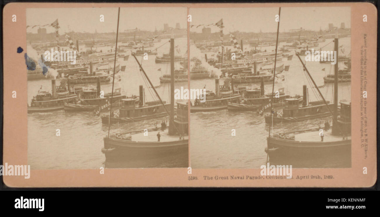 The Great Naval Parade, Centennial. April 28th, 1889, by Kilburn ...