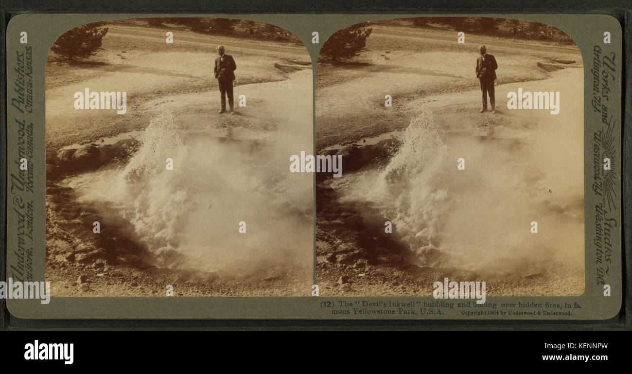 The 'Devil's Inkwell' bubbling and boiling over hidden fires, in famous ...