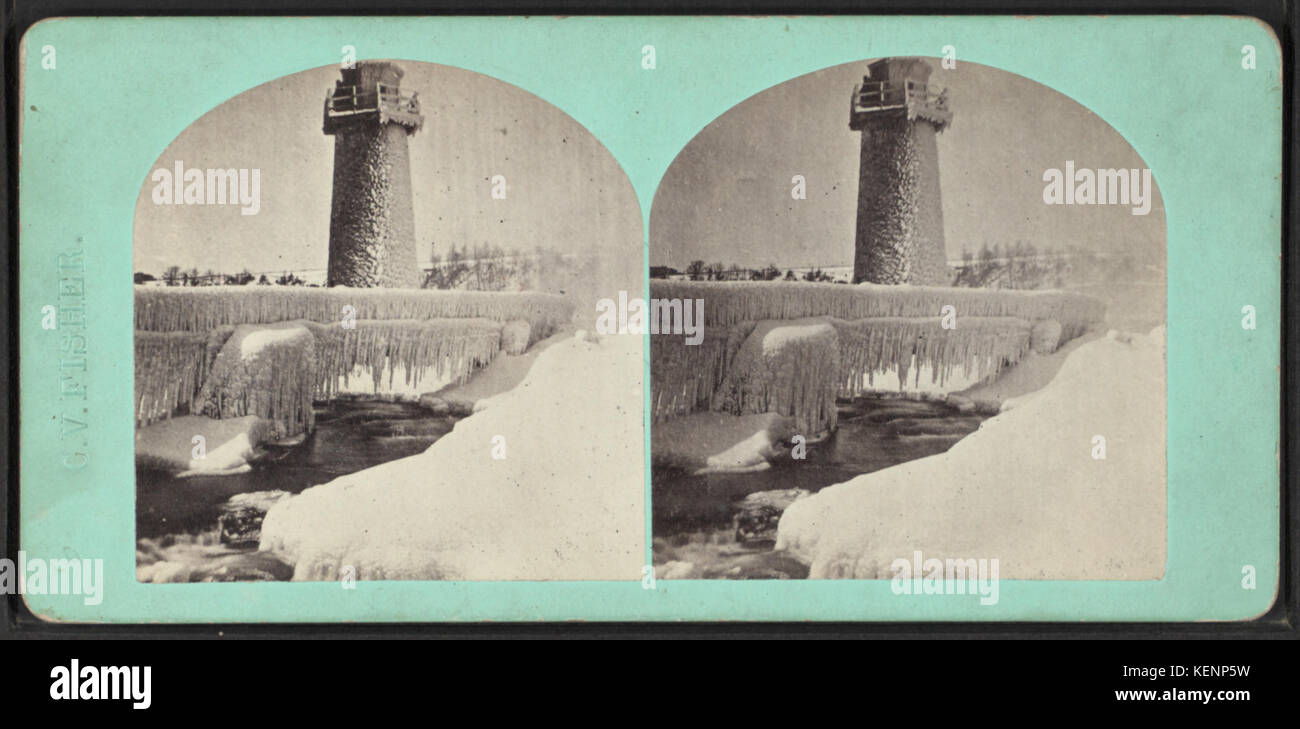 A winter view of the Terrapin Tower and bridge, captured in a ...