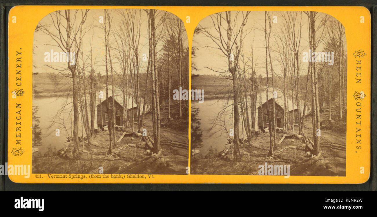 Vermont Springs, (from the bank), Sheldon, Vt, from Robert N. Dennis ...