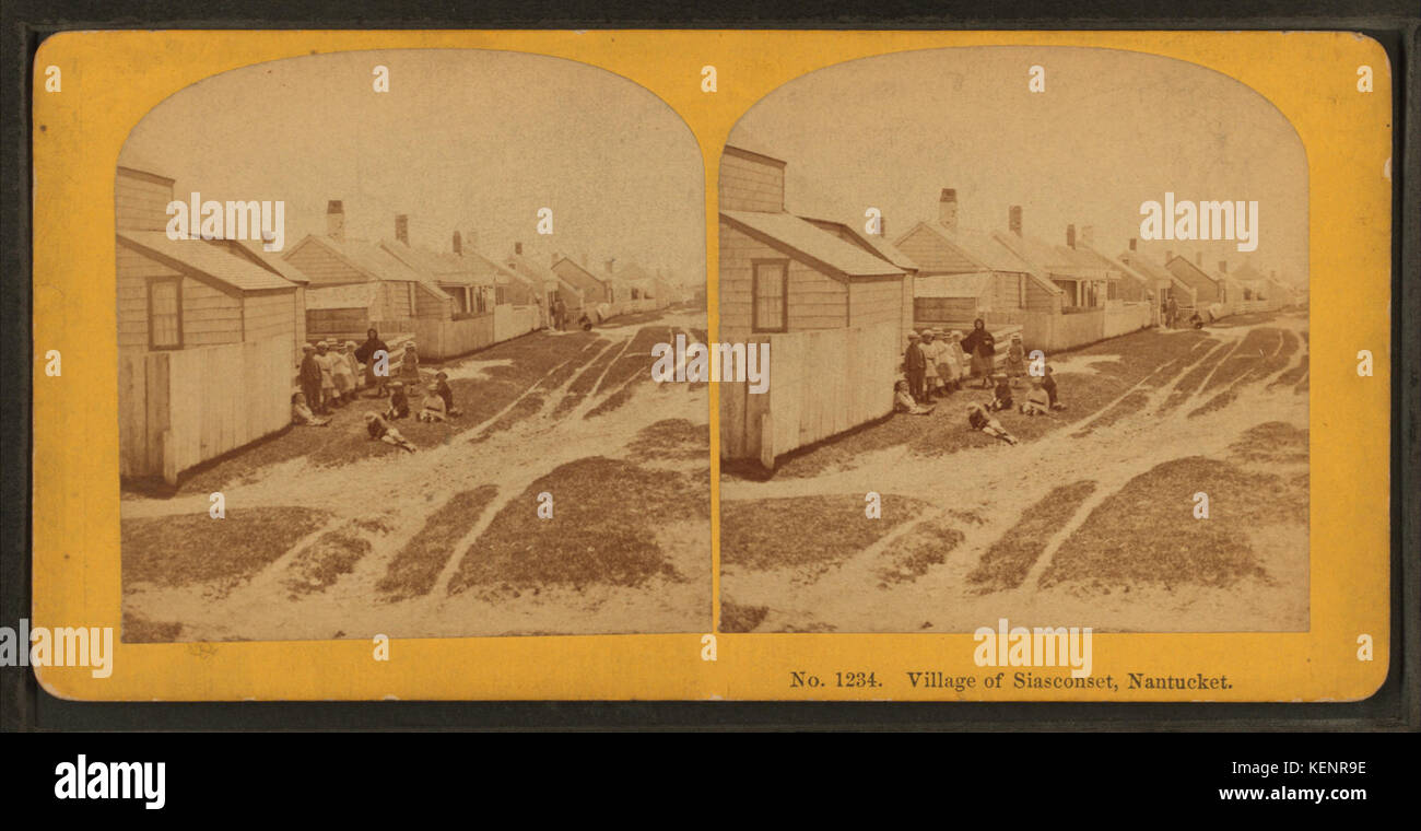 The Village of Siasconset in Nantucket, captured by Kilburn Brothers in ...