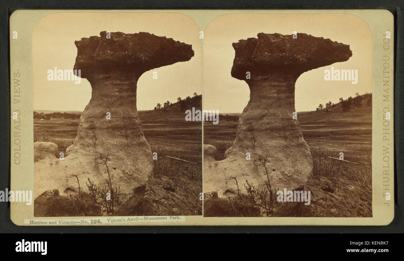 Vulcan's anvil, Monument Park, by Thurlow, J., 1831 1878 Stock Photo ...