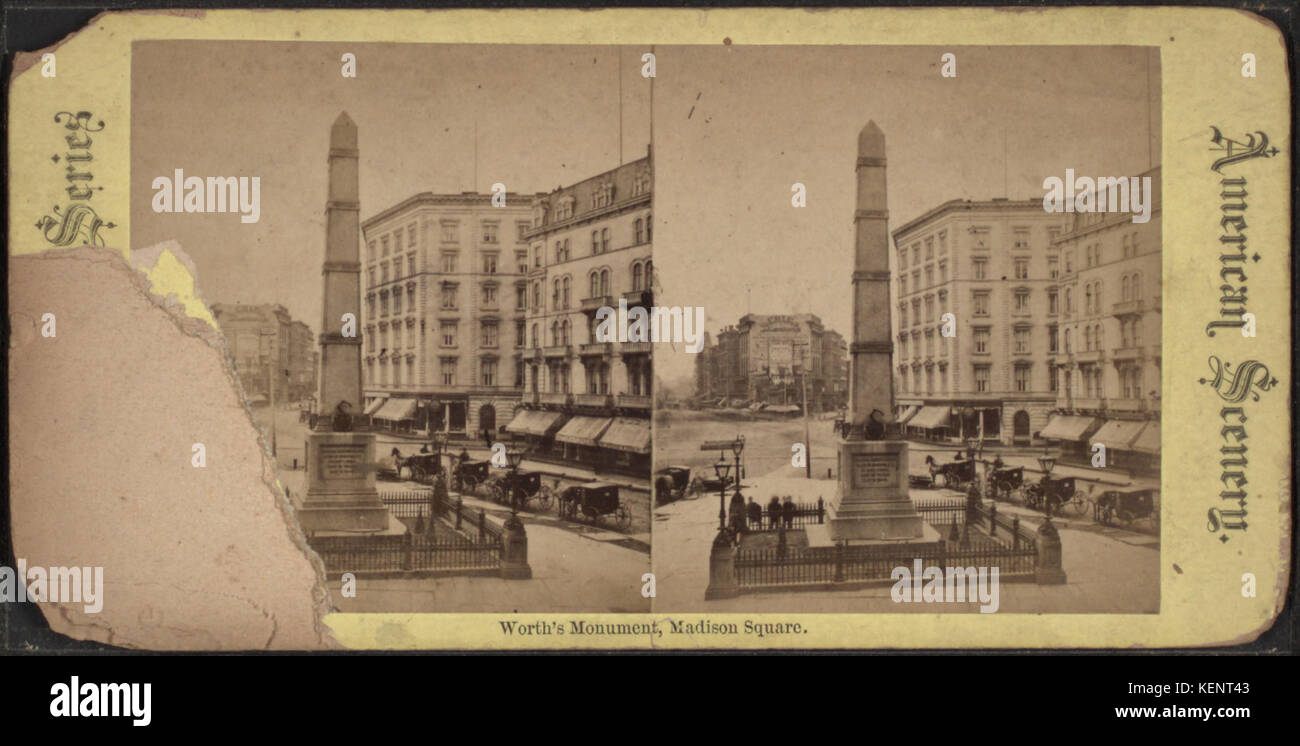 A stereoscopic view of Worth's Monument located in Madison Square, part ...