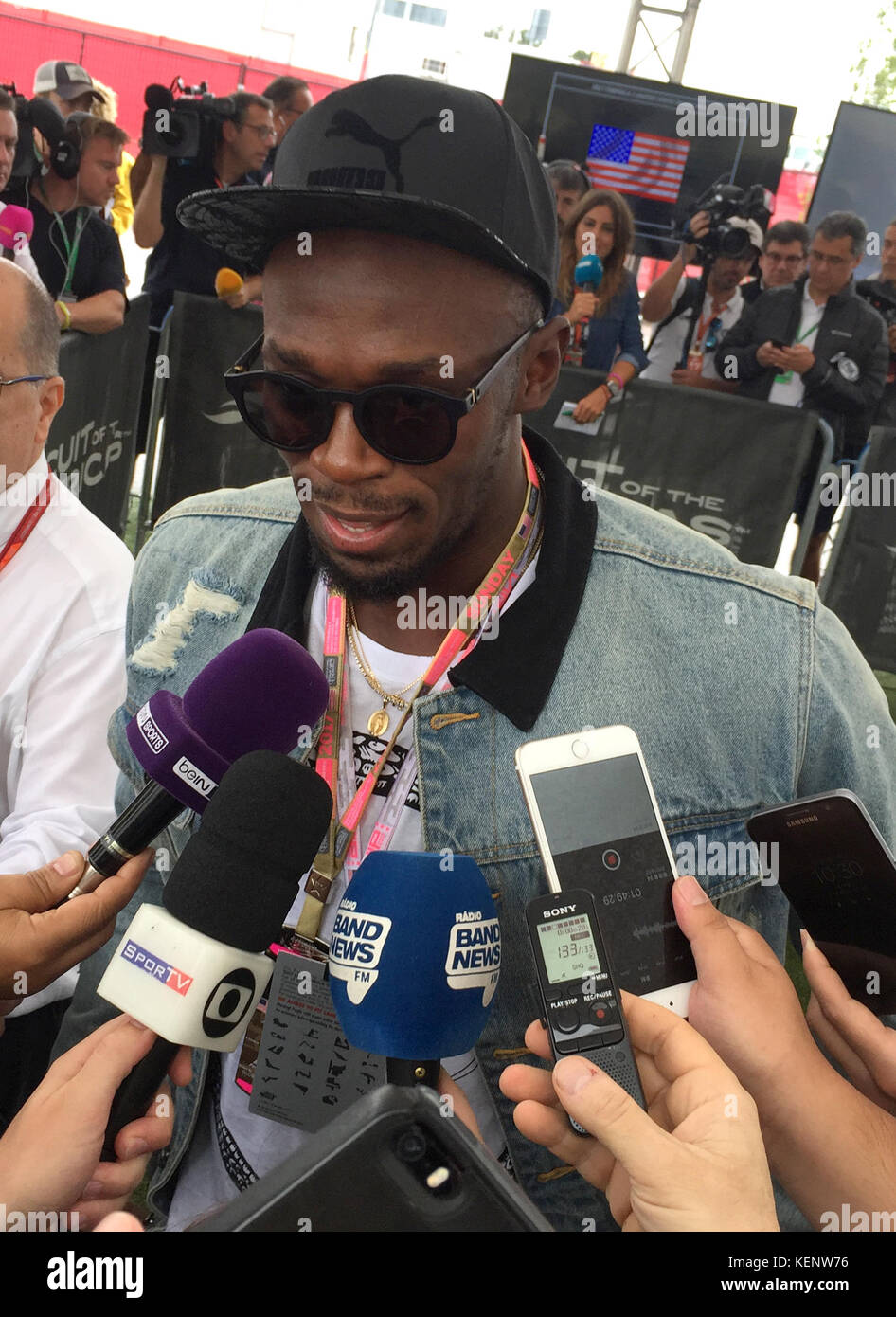 Austin, Texas, USA. 22nd Oct, 2017. Olympic champion Usain Bolt ...