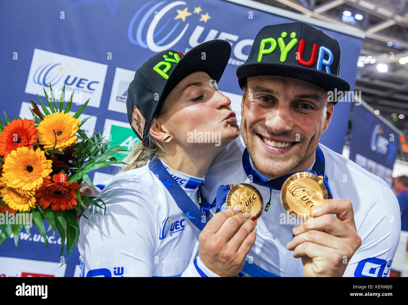 Berlin, Germany. 22nd Oct, 2017. Maximilian Levy and Kristina Vogel ...